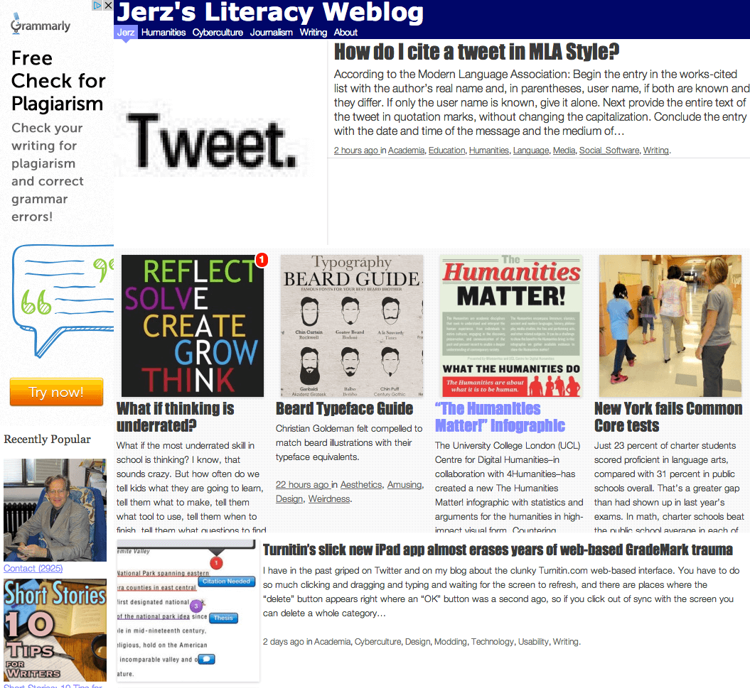 Summer Project: Responsive Web Design - Jerz's Literacy Weblog (est. 1999)