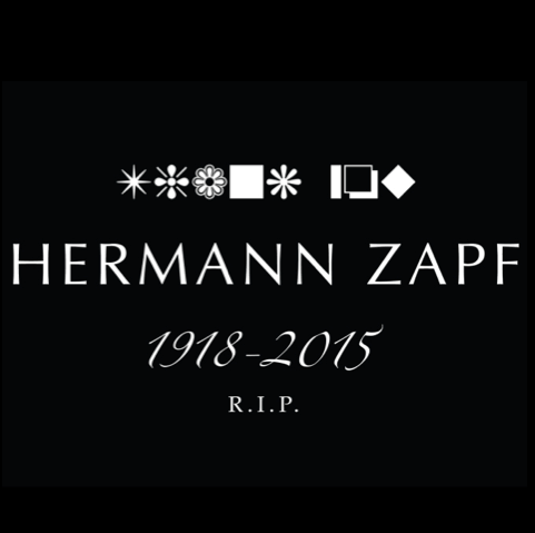 Hermann Zapf, the font designer behind Palatino and Zapf Dingbats, has ...