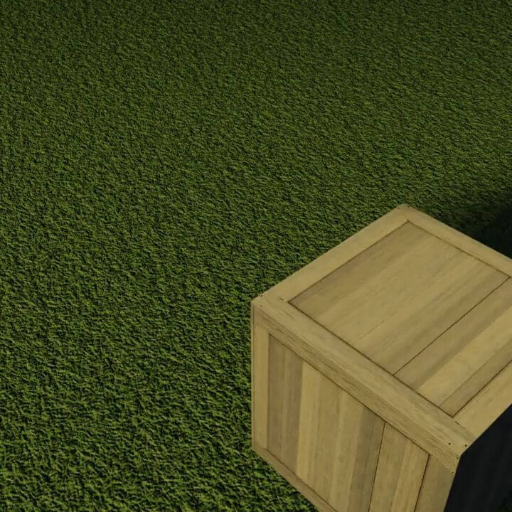 Physics simulation demo: crate made up of mostly loose boards. # ...