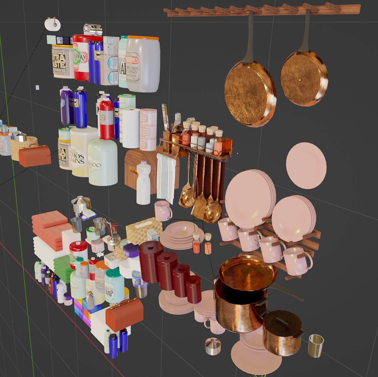 More household props for a #blender3d #steampunk project. - Jerz's ...