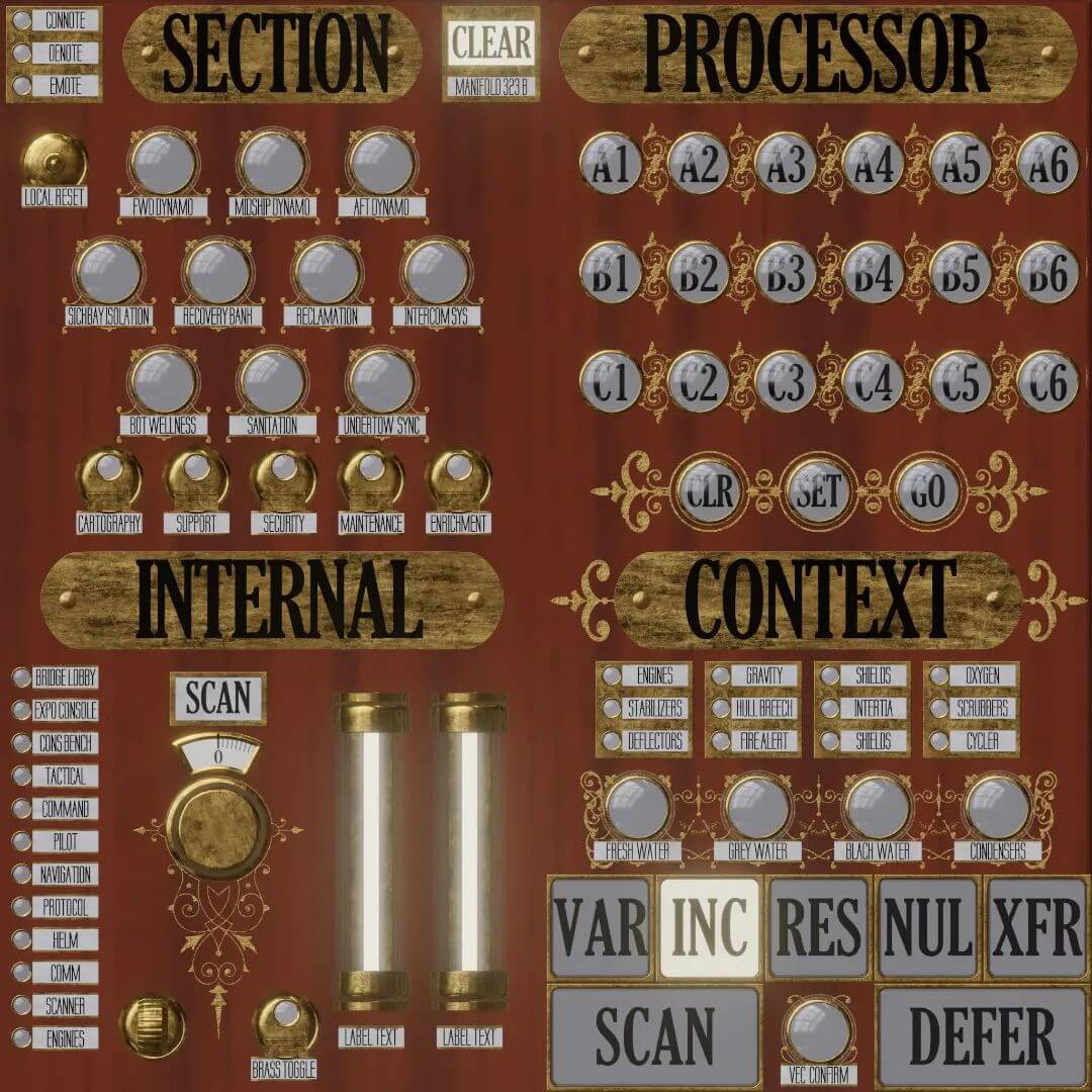 Another section of a #steampunk control panel for a texture atlas. # ...