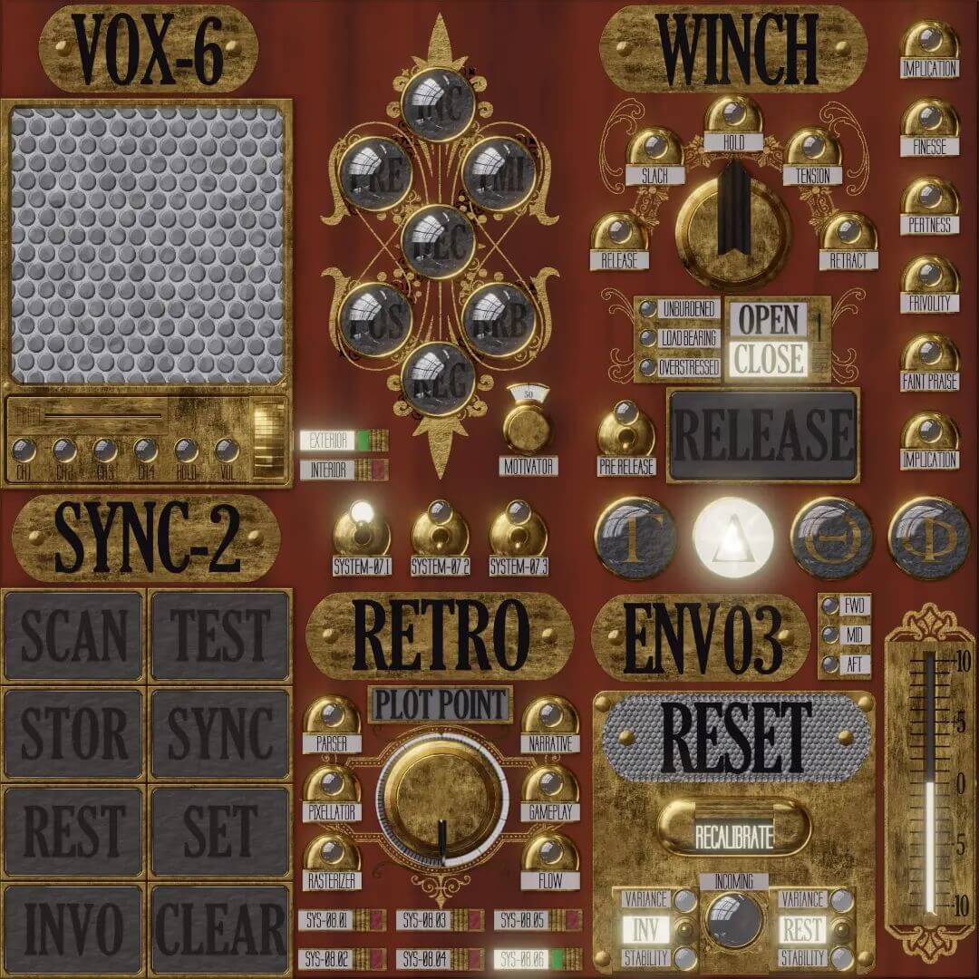 Another 10 sq cm section of a #steampunk control panel. #blender3d # ...