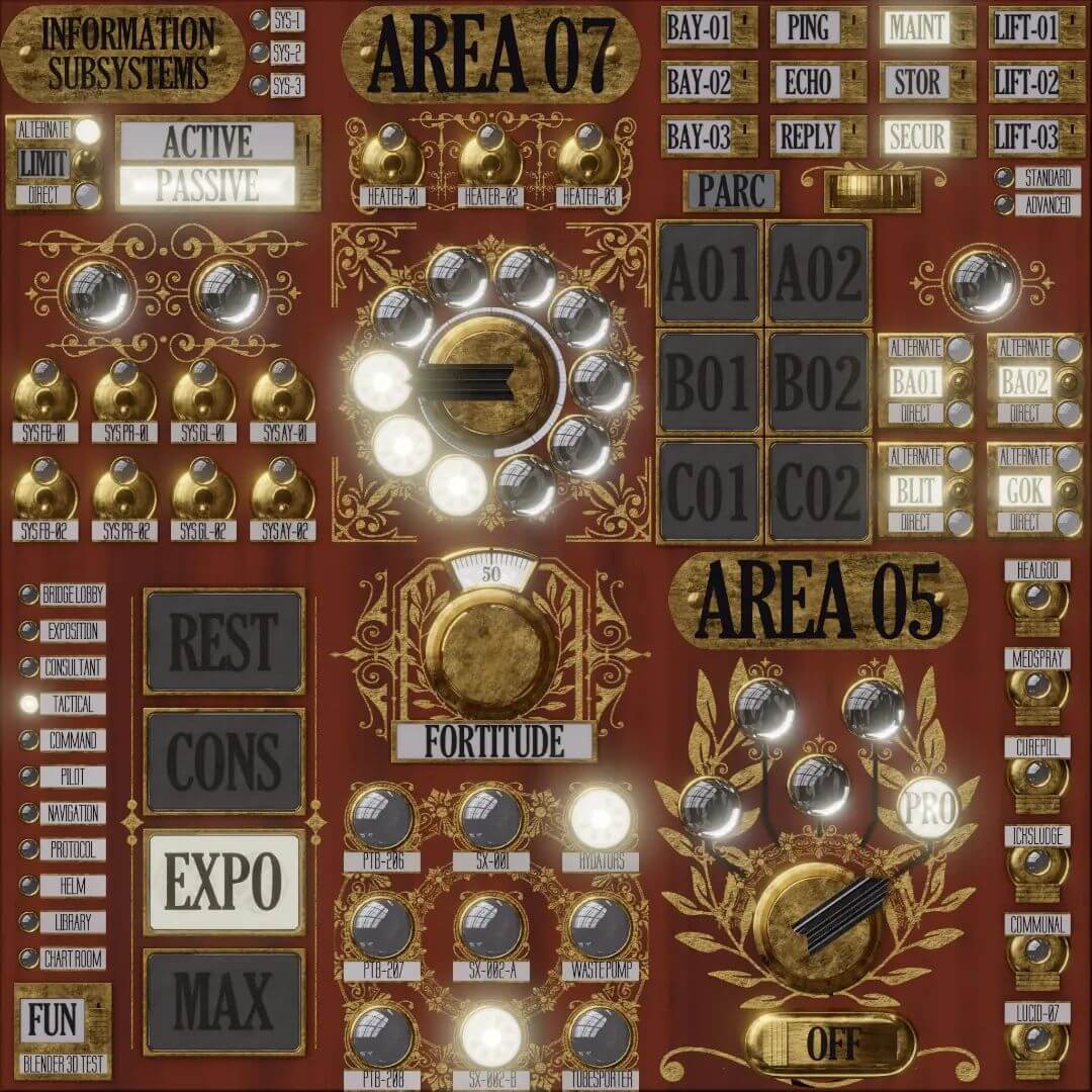 Another 10 sq cm of #steampunk control panel. #blender3d #aesthetics # ...