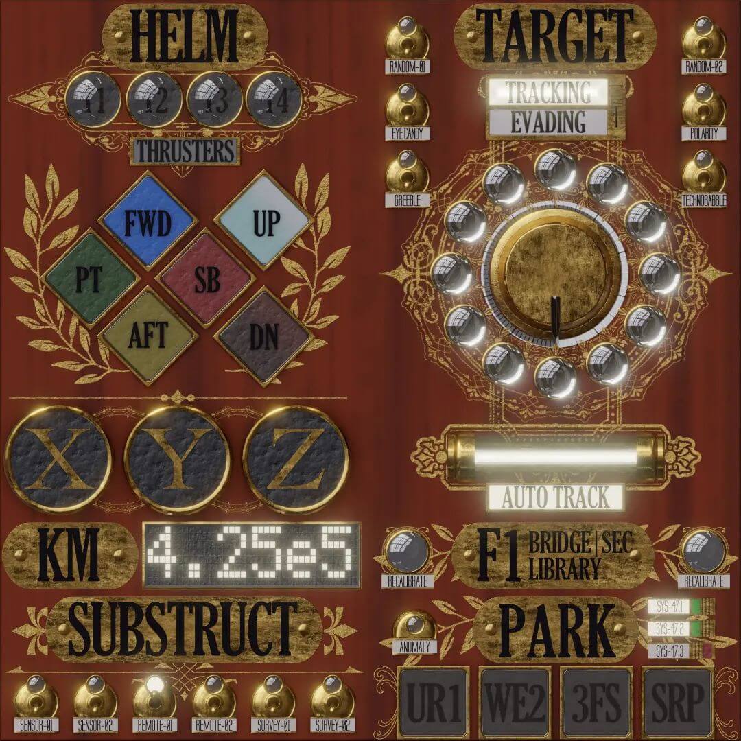 Had a rough day. Designing another 10 sq cm of #steampunk control panel ...