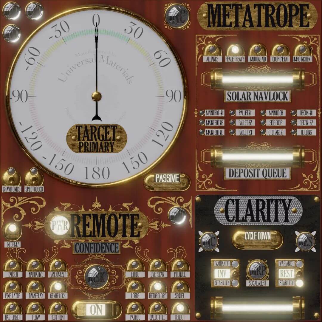 Another #steampunk #neovictorian control panel module. #blender3d # ...