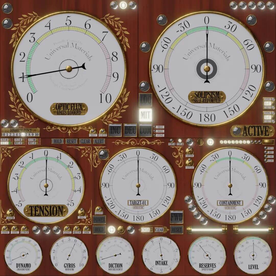 Another 40sq cm chunk of a #steampunk control panel. I'll do three more ...