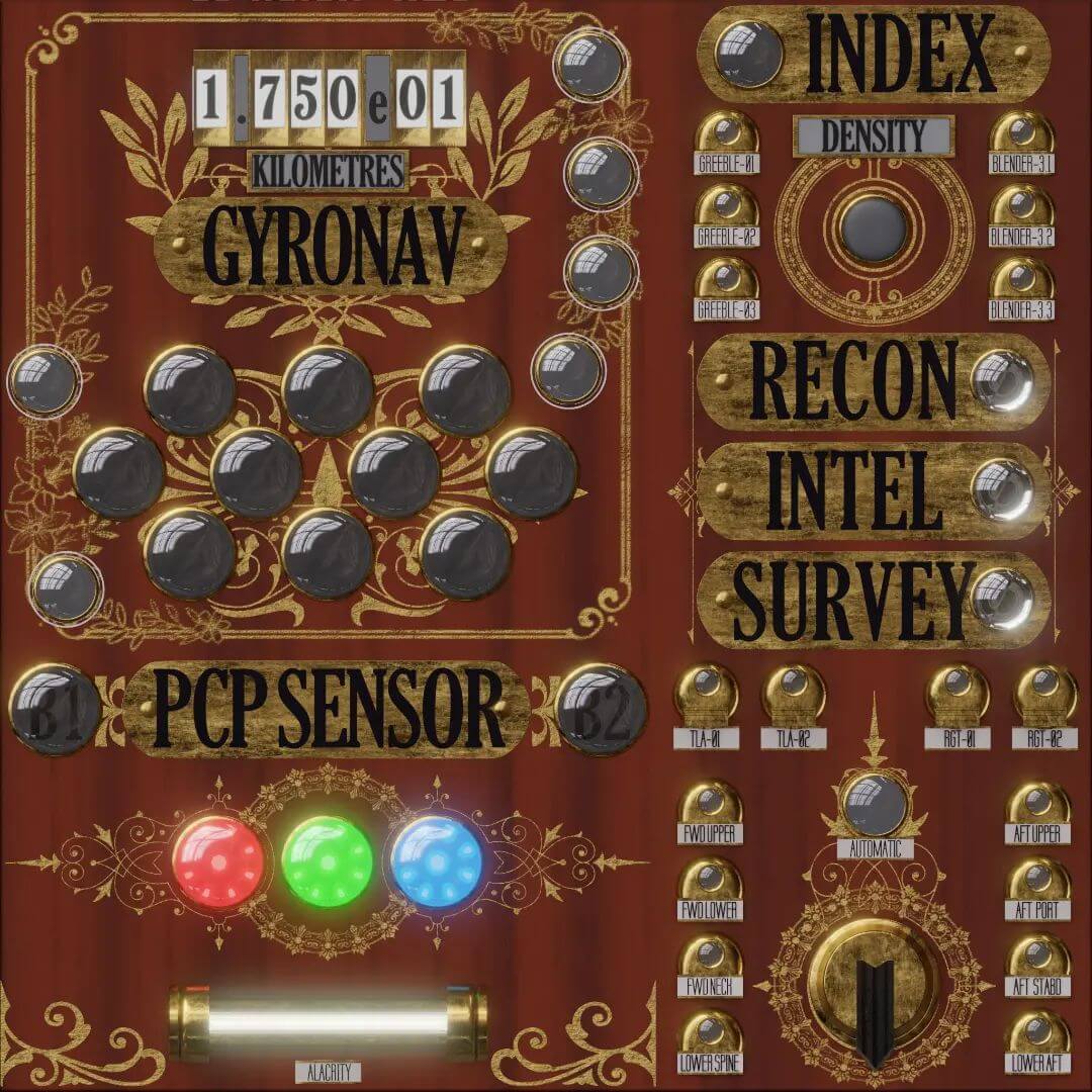 Added a splash of color to this section of a #neovictorian #steampunk ...