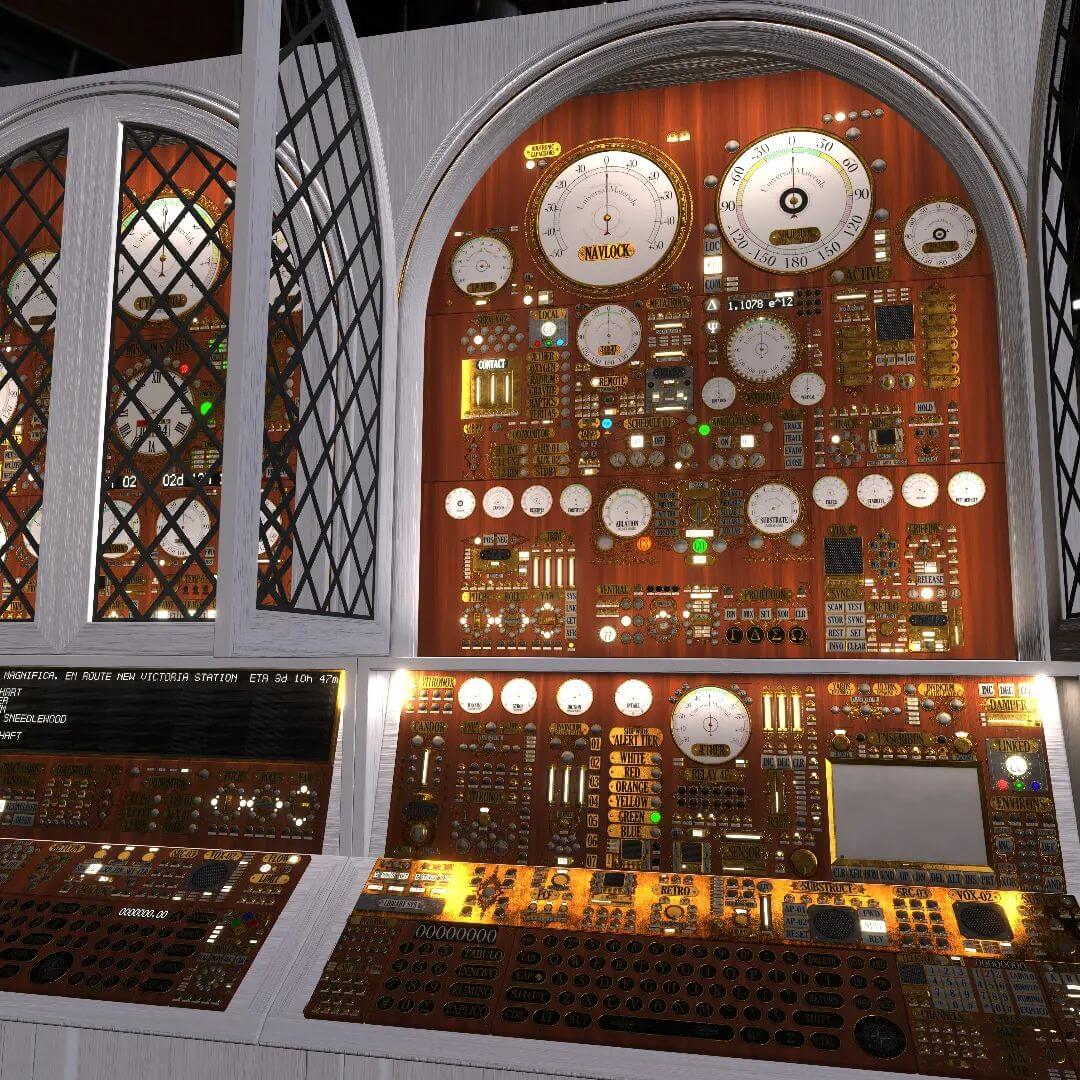 Adding detail to a #steampunk control panel workstation. #blender3d # ...