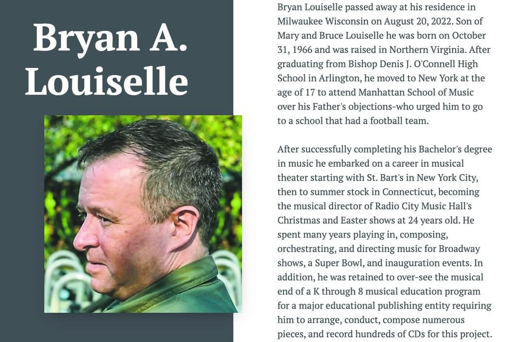 Bryan A. Louiselle, 1966-2022 (musician, composer, orchestrator ...