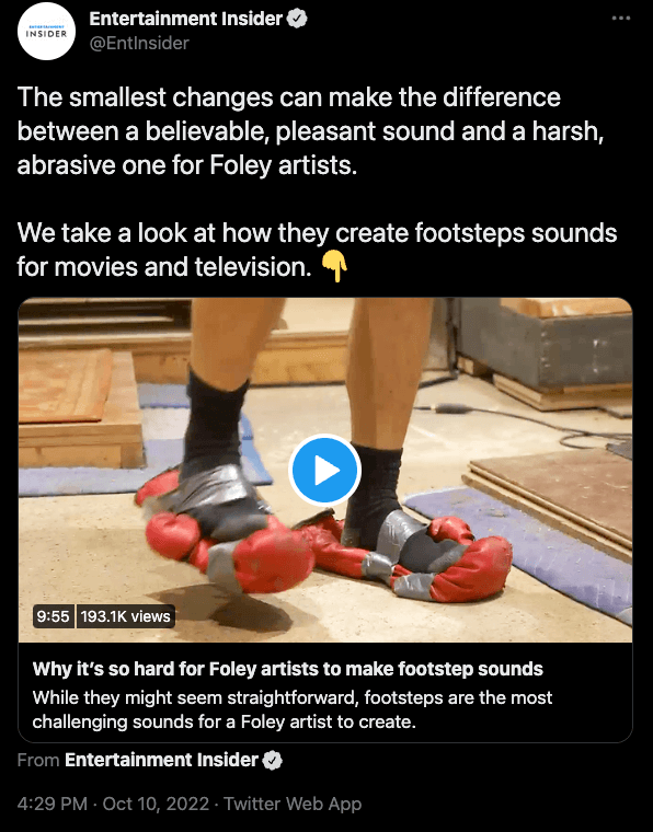 Why It’s So Hard For Foley Artists To Make Footstep Sounds - Jerz's ...