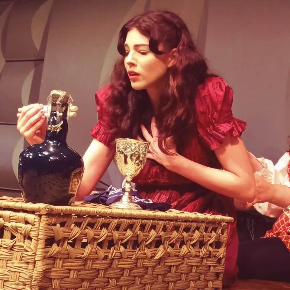 "No, no, the drink, the drink,-O my dear Hamlet,- The drink, the drink ...