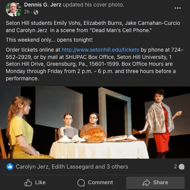 Seton Hill students Emily Vohs, Elizabeth Burns, Jake Carnahan-Curcio ...