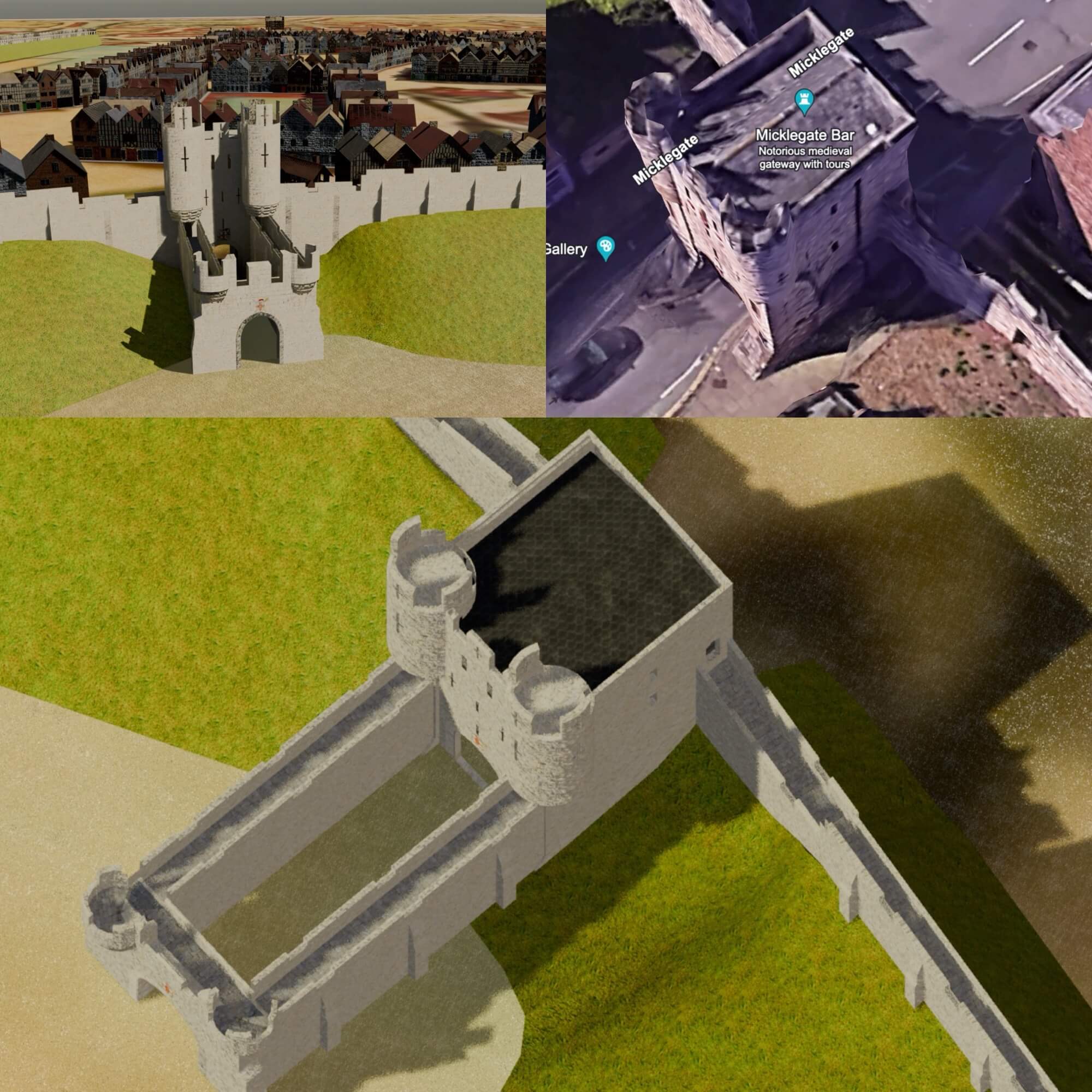 The barbican at Mickelgate was pulled down in the 1800s but I made a ...