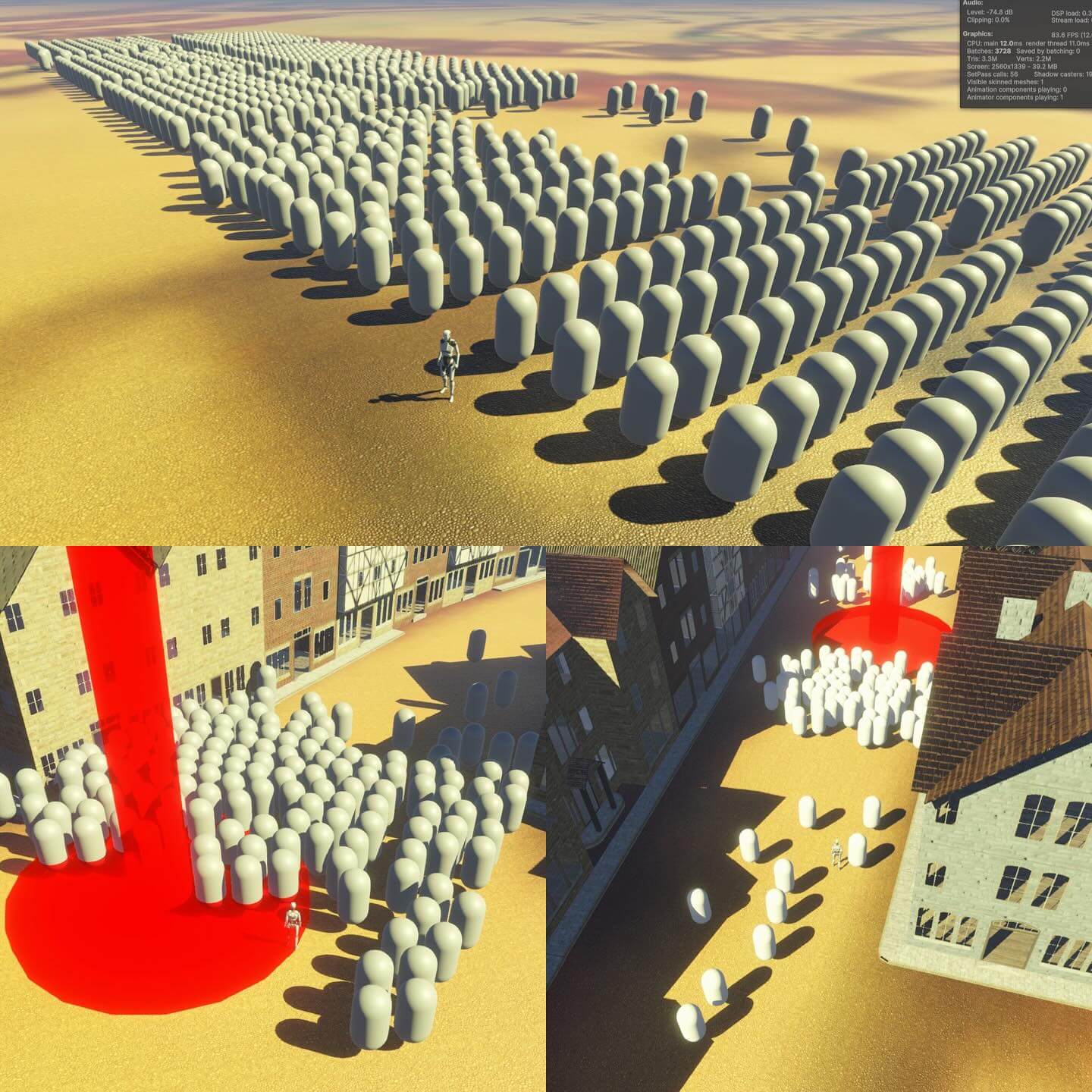 My project starts to get clunky while managing 1000 NPCs but I think if I split them up into ...